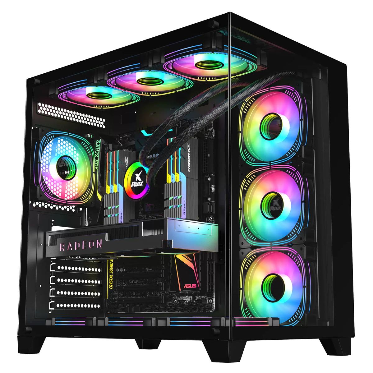 EVESKY Sea View Room PRO Computer Case Desktop Case ATX White Sea View ...